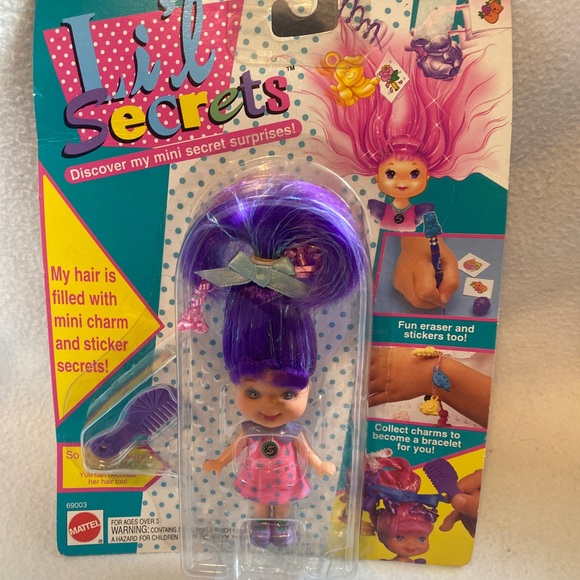 Mattel | Toys | Lil Secrets Blue Pink Hair Doll Mattel Toy 993 6903 Nos ...